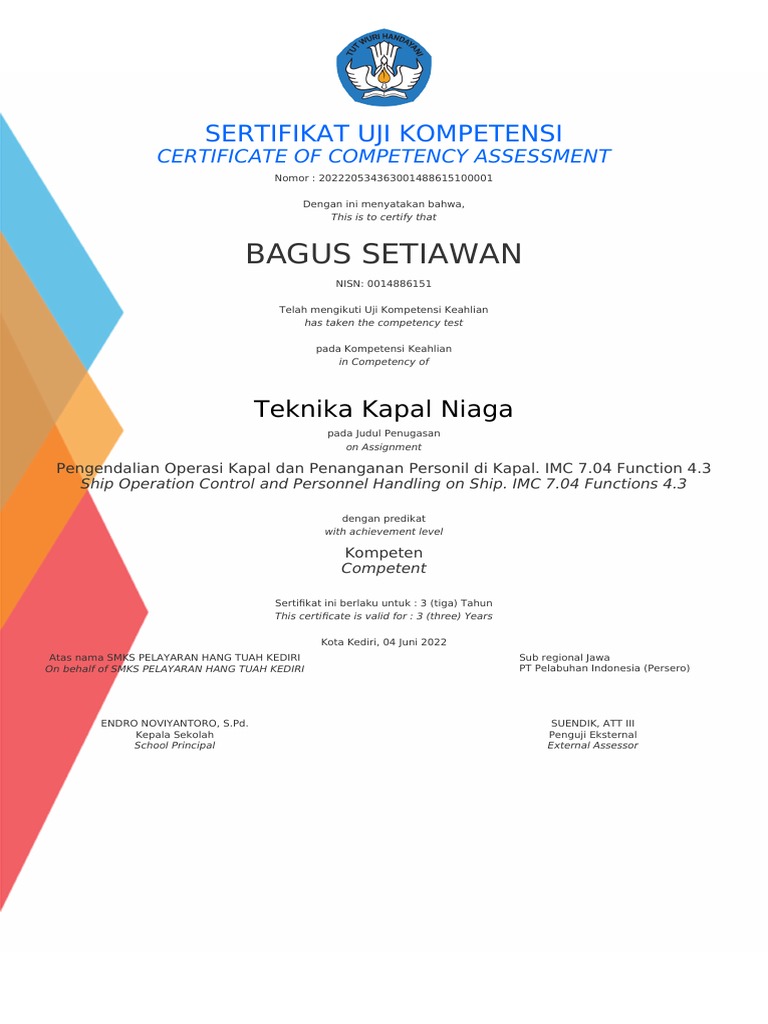 Bagus Setiawan-Sertifikat | PDF