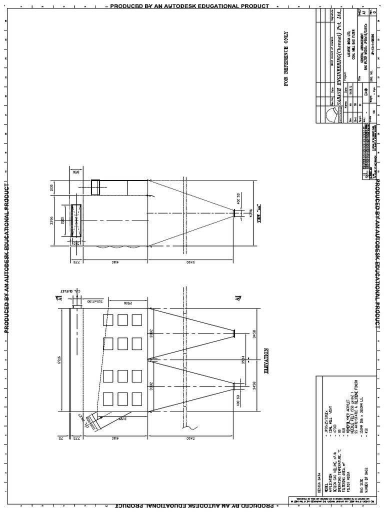 Bag Filter - G A Drawing | PDF