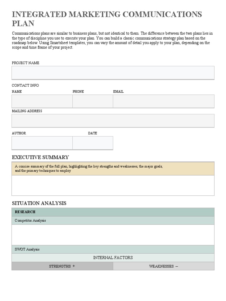 IC Integrated Marketing Communications Plan 11037 | Download Free PDF ...