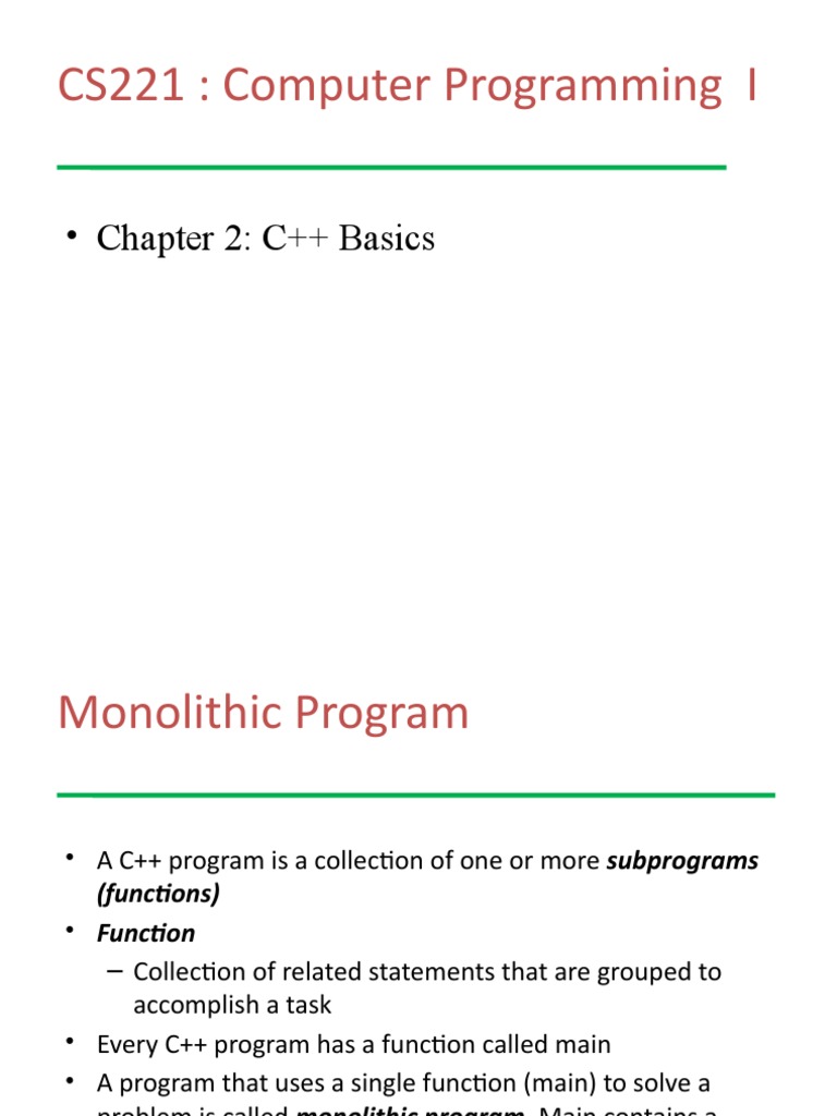Chapter 2 C++ | PDF | Integer (Computer Science) | Data Type