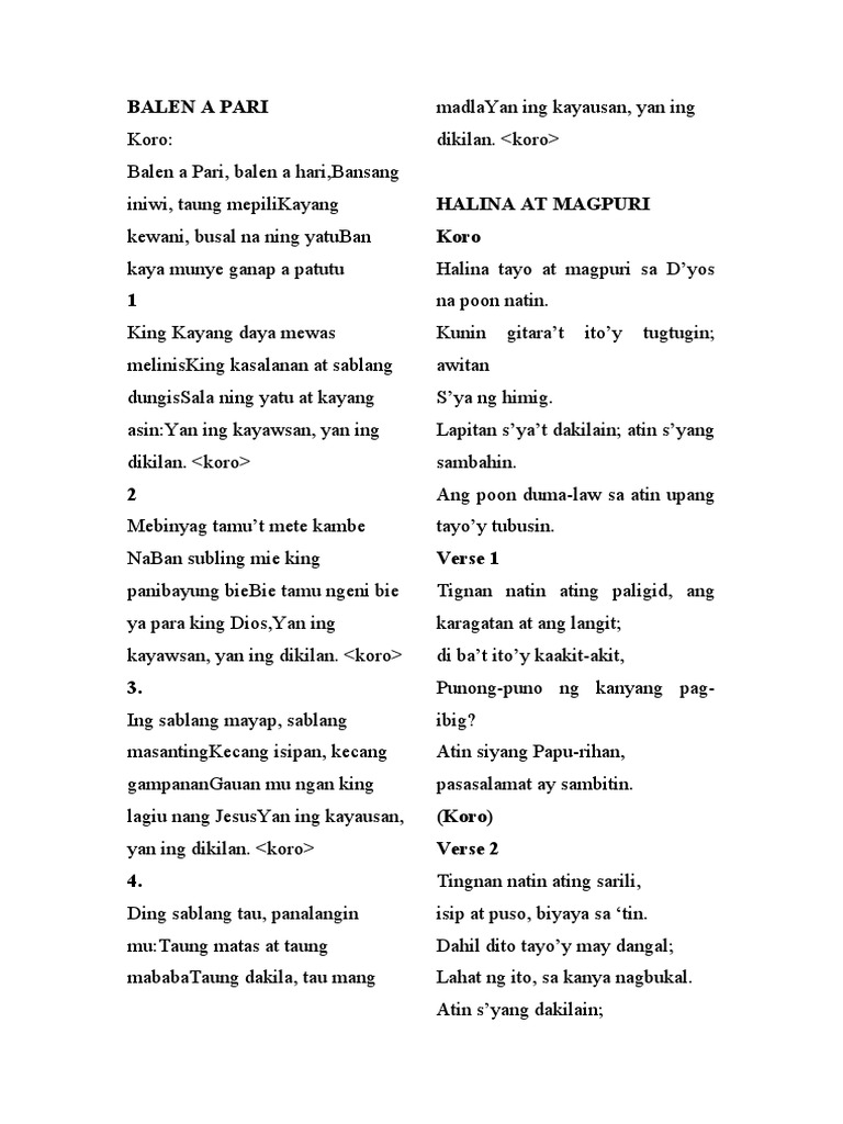LYRICS Chapel | PDF