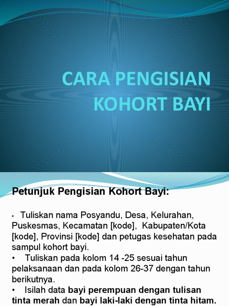 Cara Pengisian Kohort Bayi Terbaru | PDF