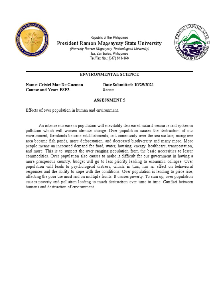 GEE1 Deguzmancristelmaeassessment 5 | PDF