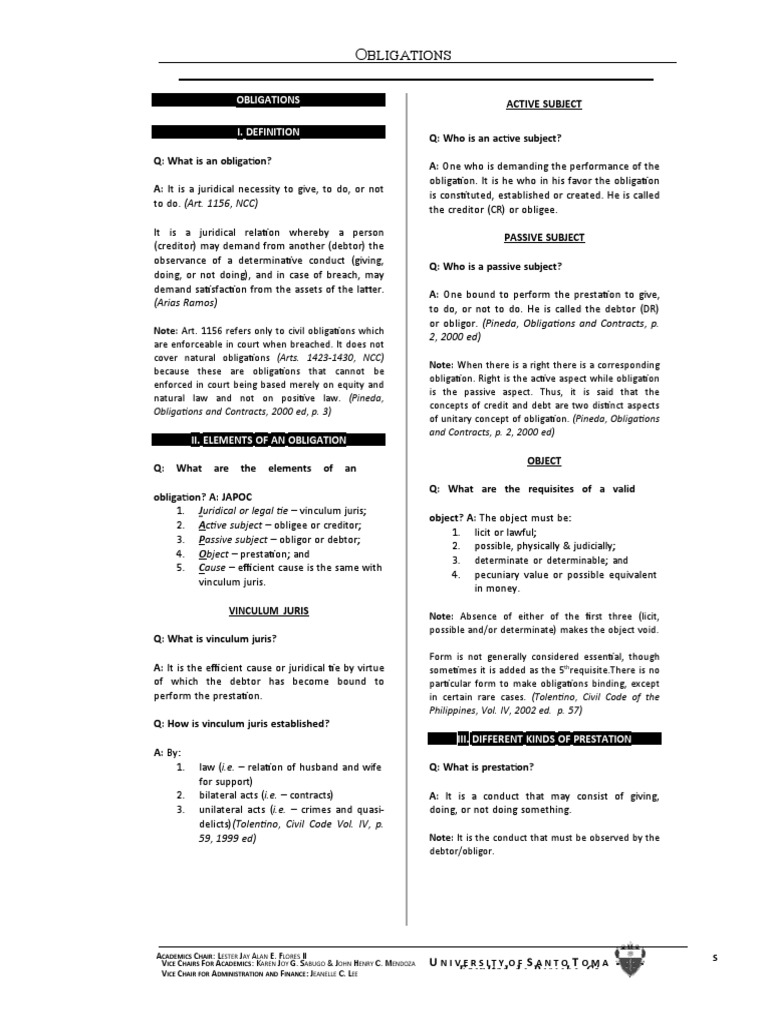 Ust Golden Notes 2011 Obligations and Contracts Libre | PDF | Law Of ...