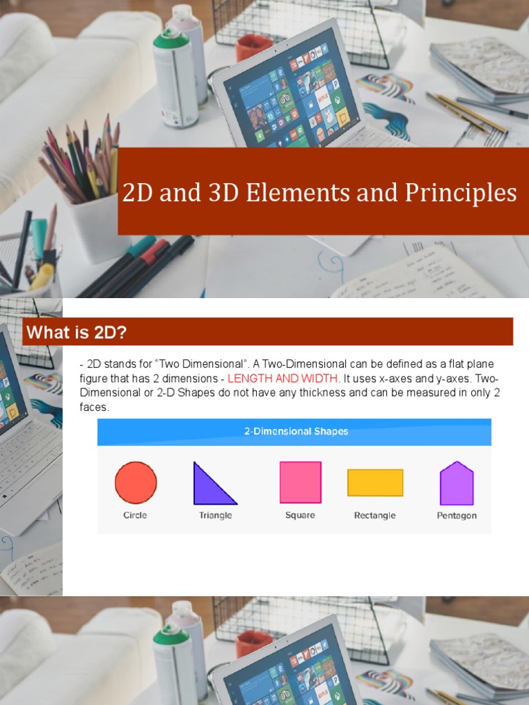 2D and 3D Elements and Principles | PDF | Shape | Color