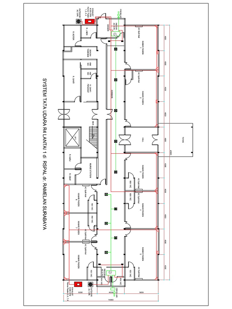 AHU R4 Lantai 1 | PDF