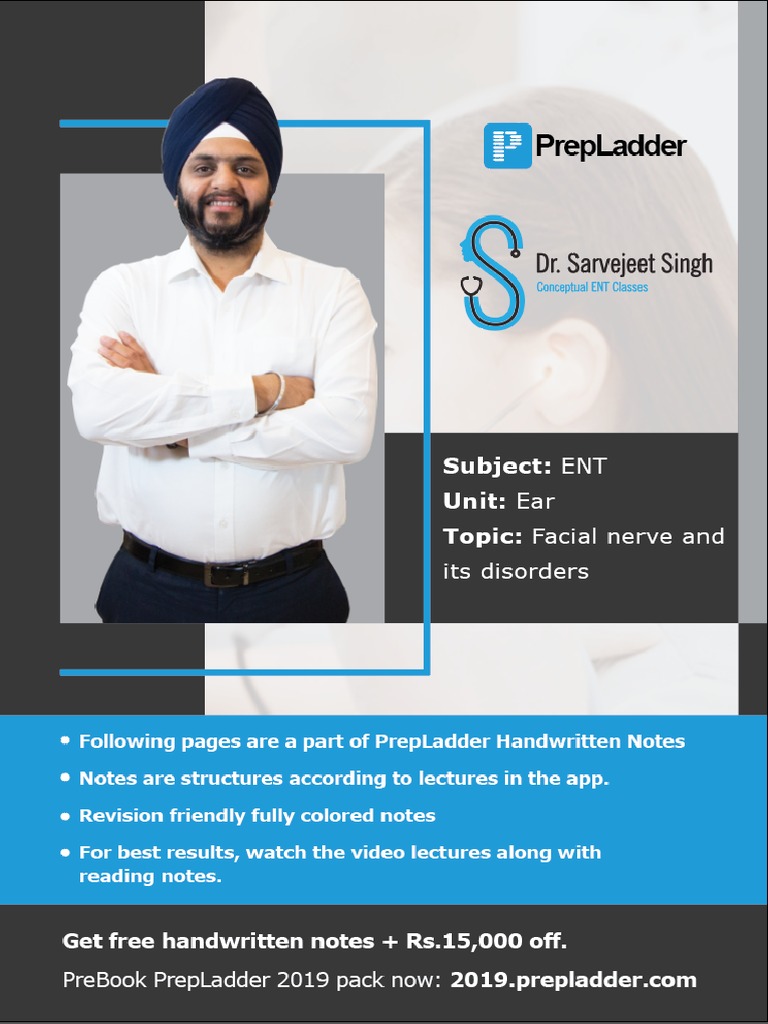 Facial Nerve Ent Notes | PDF | Human Anatomy | Human Head And Neck