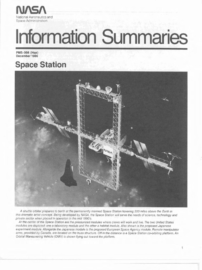 Space Station | PDF | International Space Station | Nasa