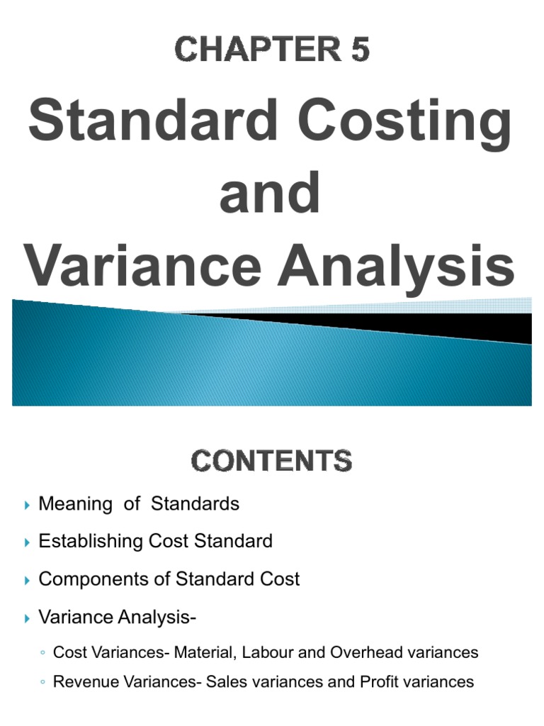 Chapter 5 Standard Costing | PDF | Cost | Profit (Accounting)