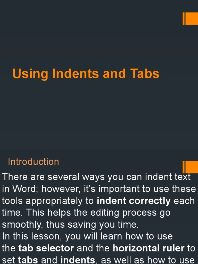 Mastering Indents and Tabs in Word | PDF | Paragraph | Typography