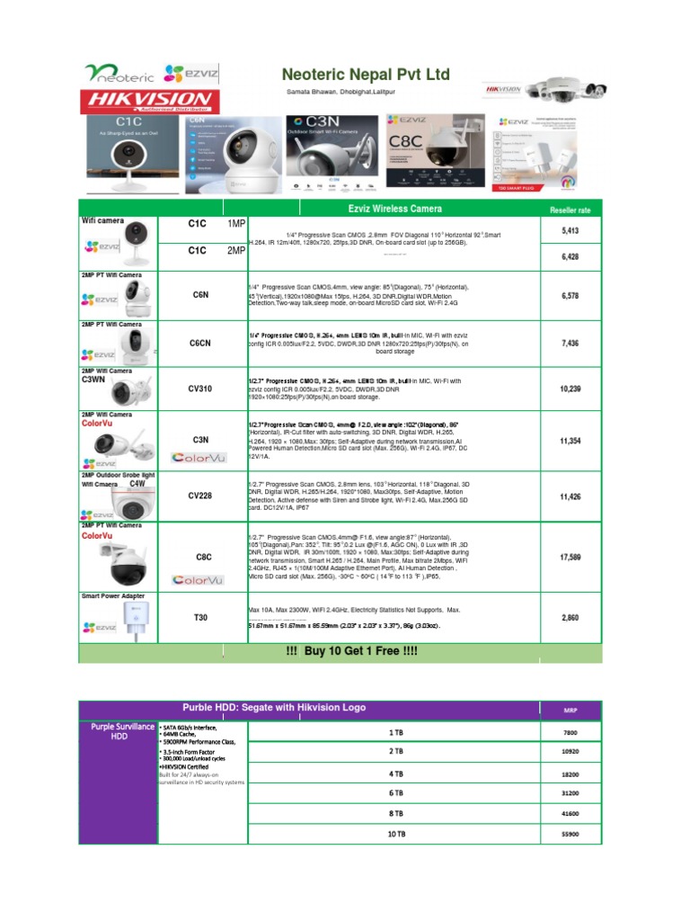 Custoemr Updated JAN 6 Hikvision Price List | PDF | Wi Fi | Hdmi
