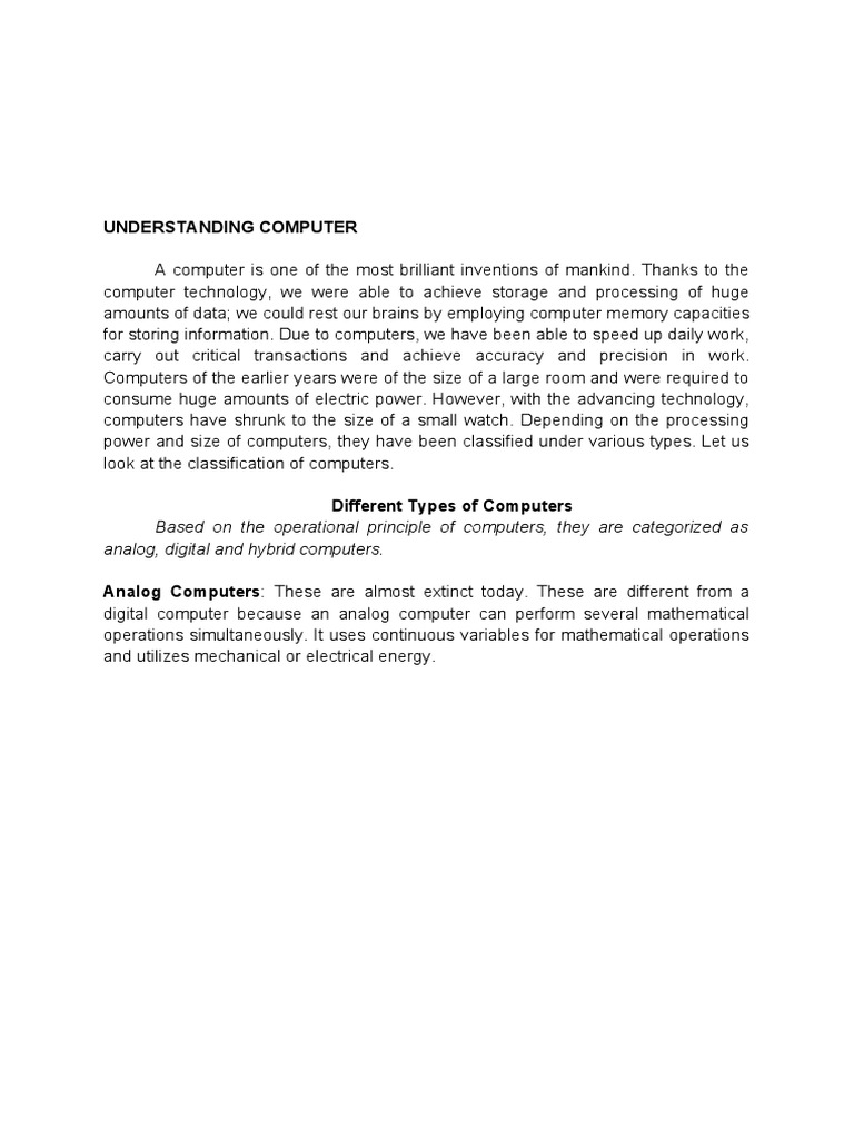 Week4 5understanding Computer | PDF | Computer Data Storage | Operating System
