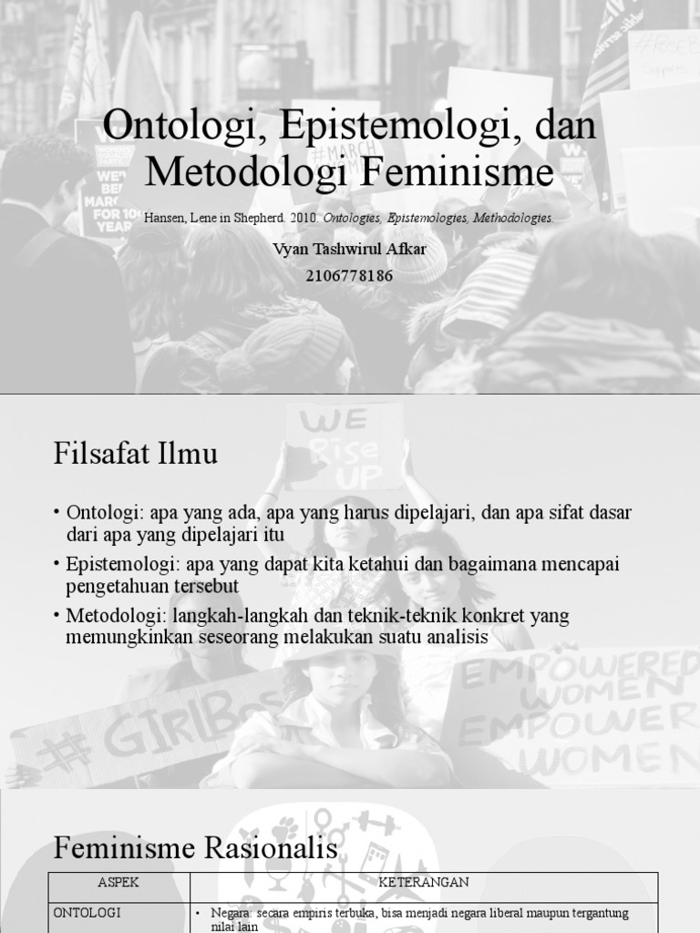 Ontologi, Epistemologi, Dan Metodologi Feminisme | PDF