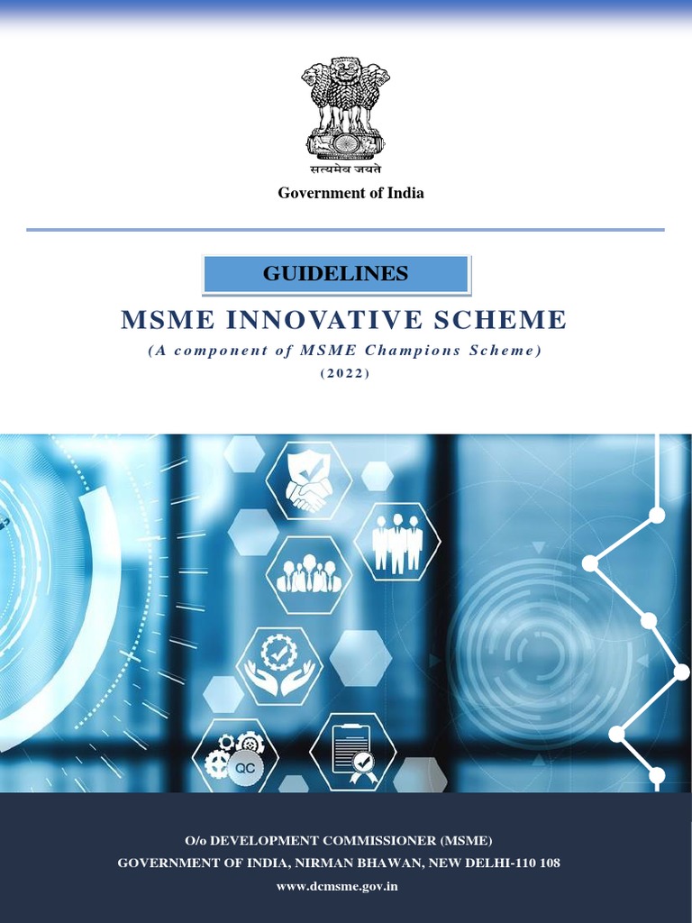 MSME Innovative Scheme Guidelines | PDF | Intellectual Property ...