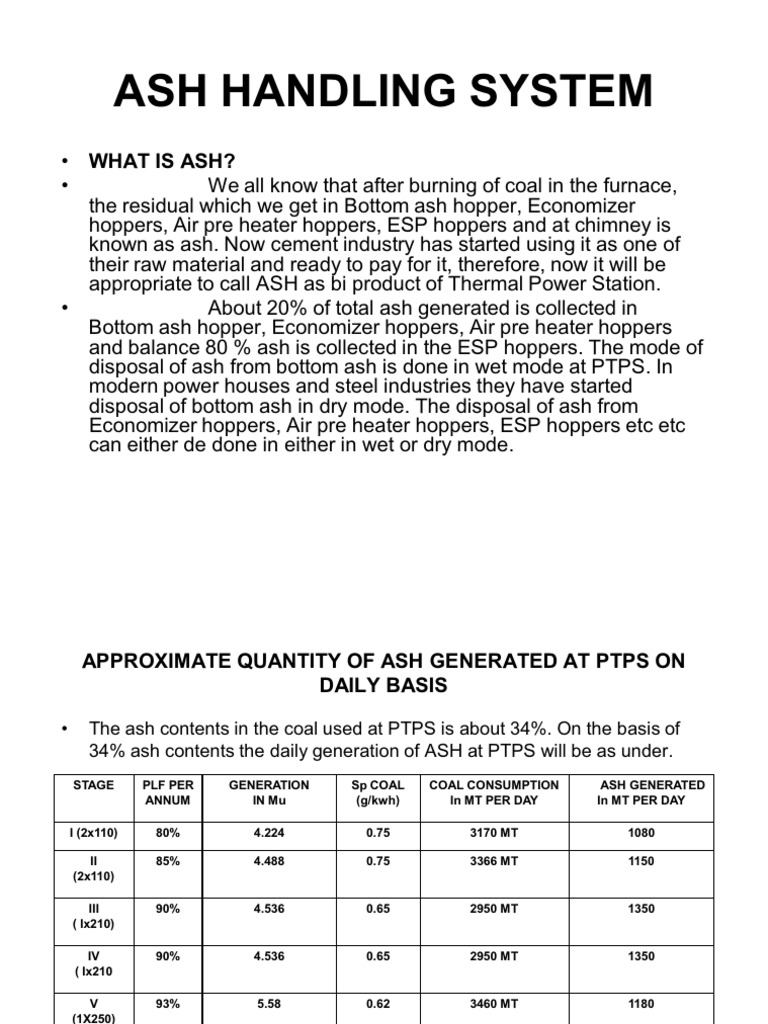 Ash Handling System