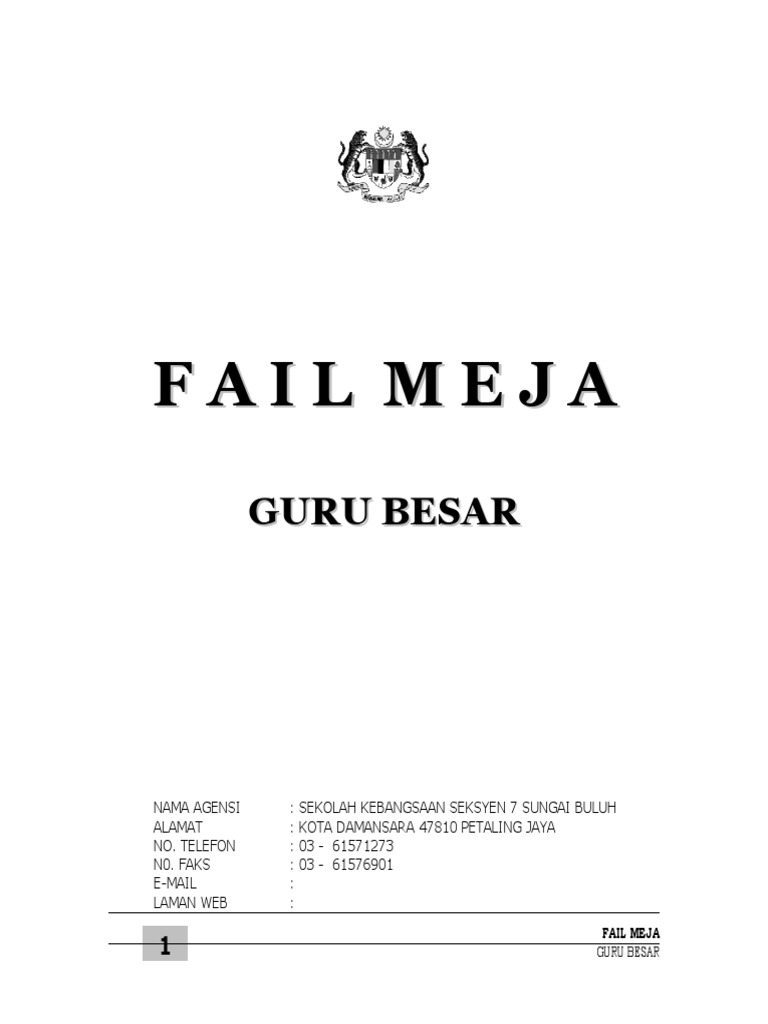 Fail Meja Guru Besar | PDF