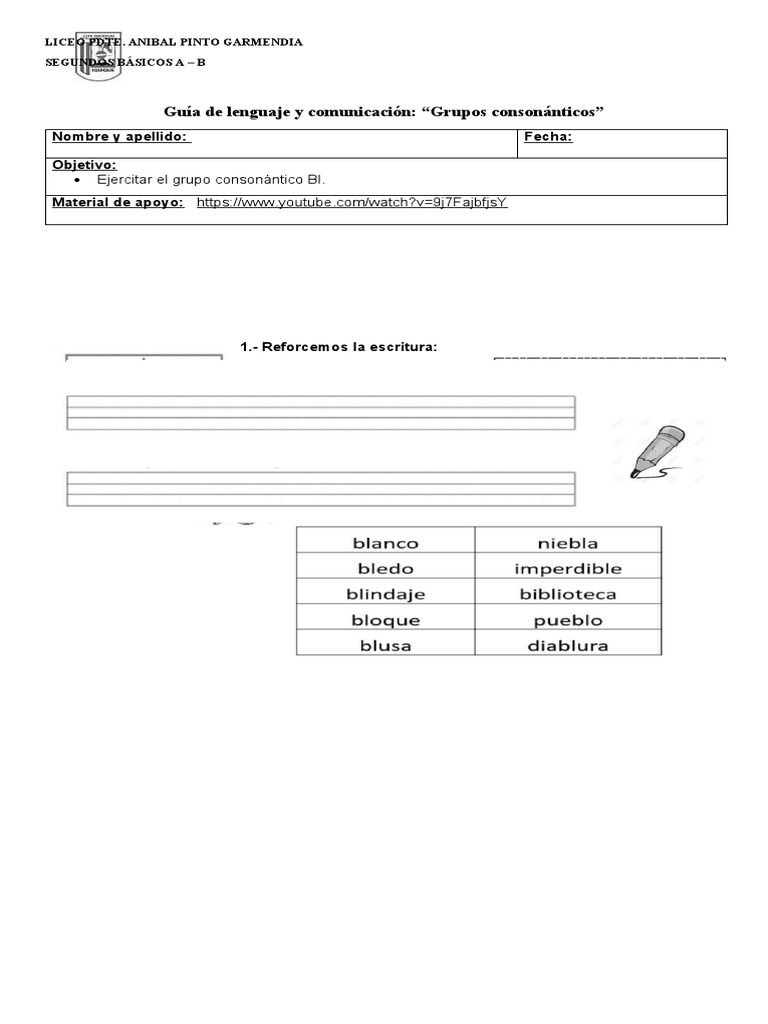 Material de Los Grupos Consonanticos | PDF | Voz humana | Fonética
