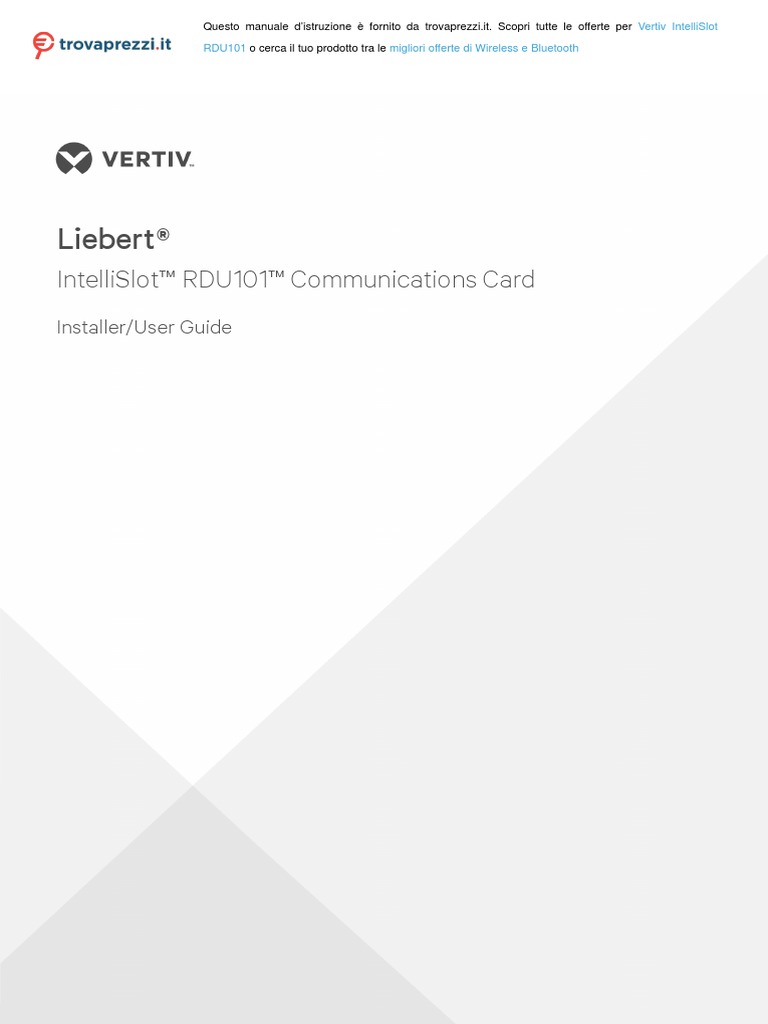 Vertiv - Intellislot - Rdu101 (User Guide) | PDF | Ip Address ...