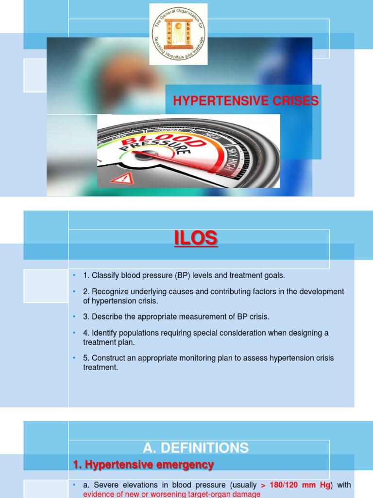 HTN Crisis 2022 Cairo - Handout | PDF | Hypertension | Blood Pressure