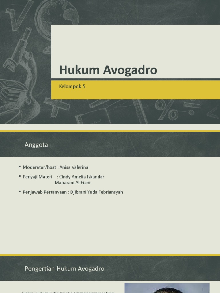 Hukum Avogadro dan Contoh Soal | PDF | Filsafat
