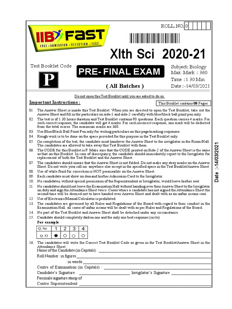 IIB Fast Pre-Final Exam Biology | PDF | Anatomy | Plants
