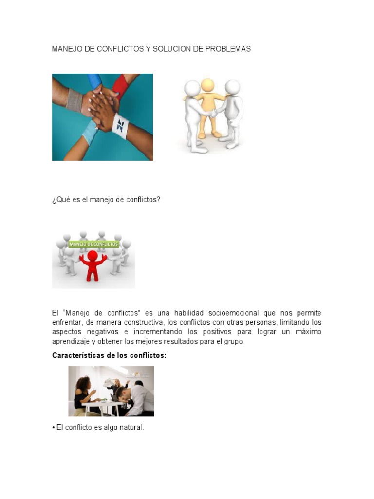 Manejo de Conflictos y Solución de Problemas | PDF | Toma de decisiones ...