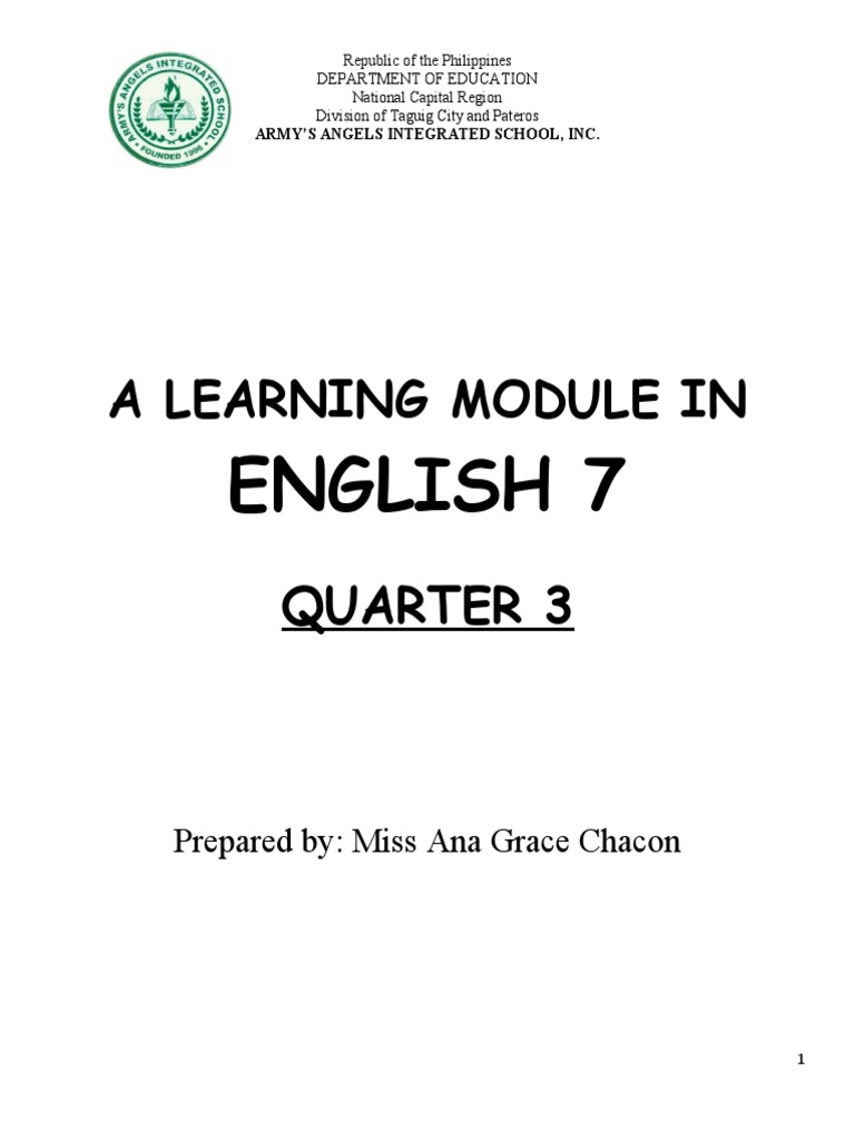 English 7 Module on Multimedia Resources and Delivering Speeches | PDF ...