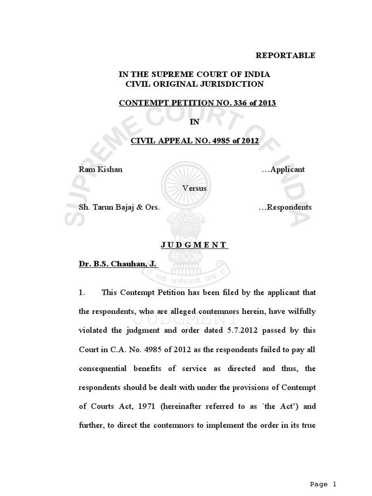 Contempt Petition Ruling Summary | PDF | Contempt Of Court | Judgment (Law)