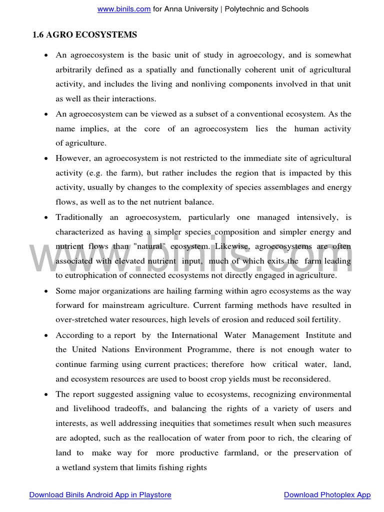 OA1551 Unit 1 Agro Ecosystems Converted Merged | PDF | Land Use | Ecosystem