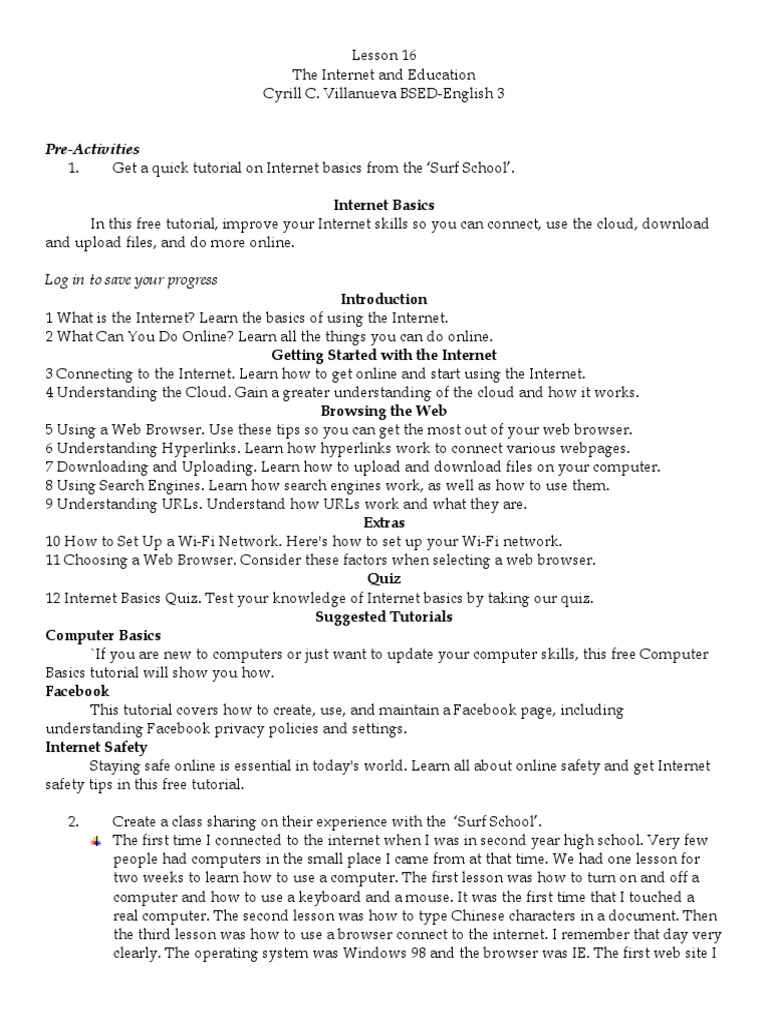Internet Basics for Educators | PDF | E Reader | Tablet Computer