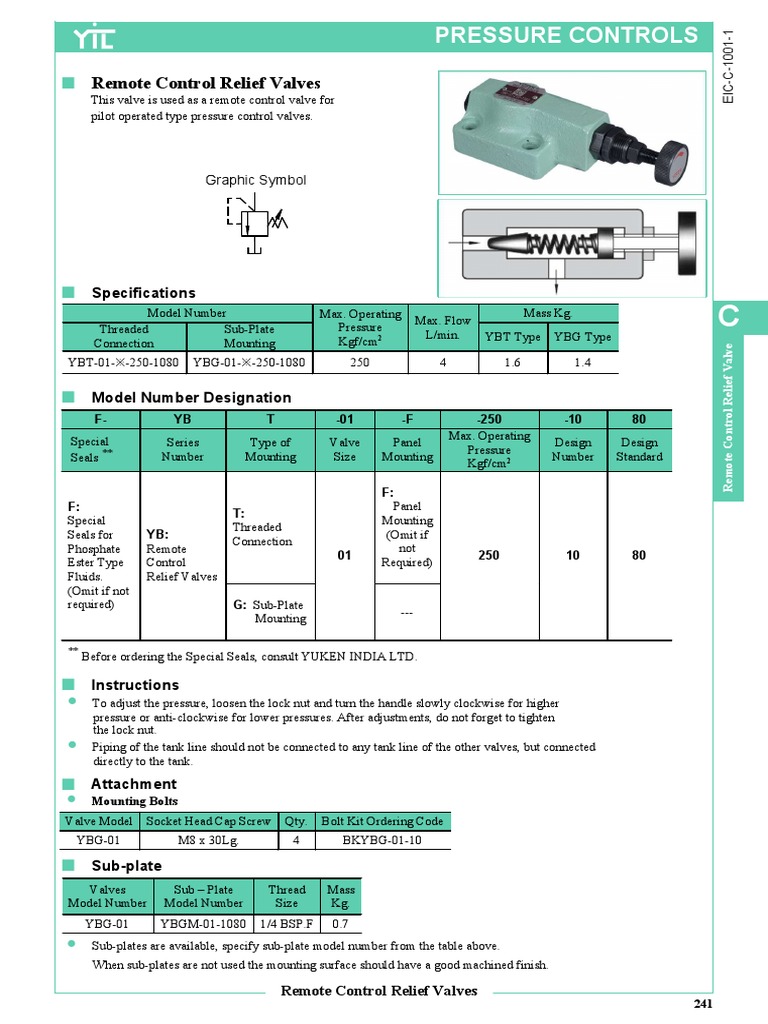 Remote Control Relief Valve | PDF | Valve | Screw