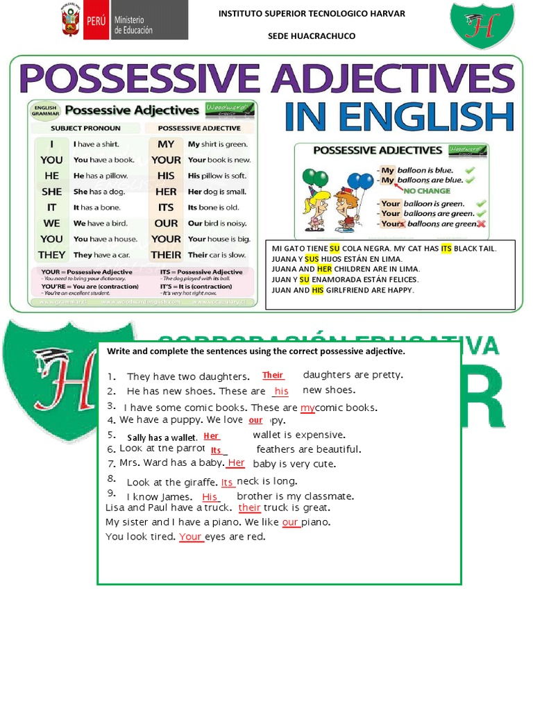 Possessive Adj FMILY | PDF