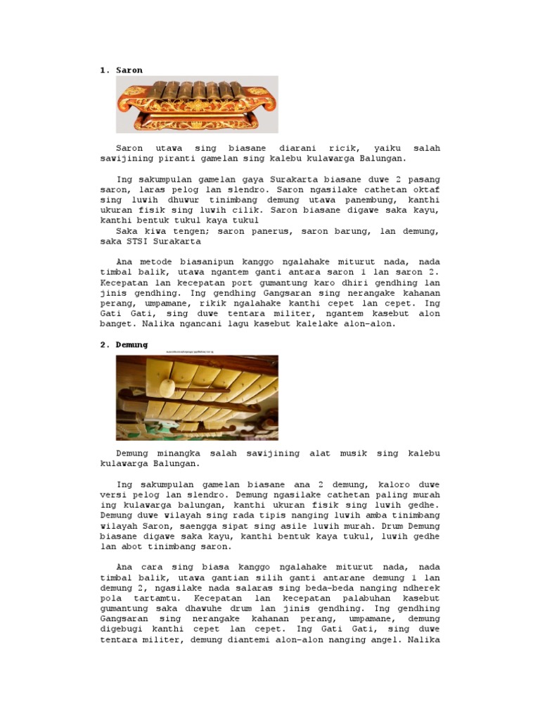 Gamelan 1 | PDF