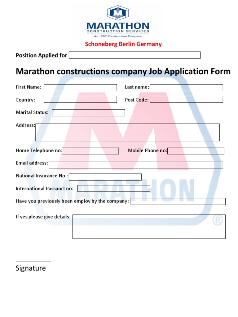 Job Form | PDF | Career & Growth