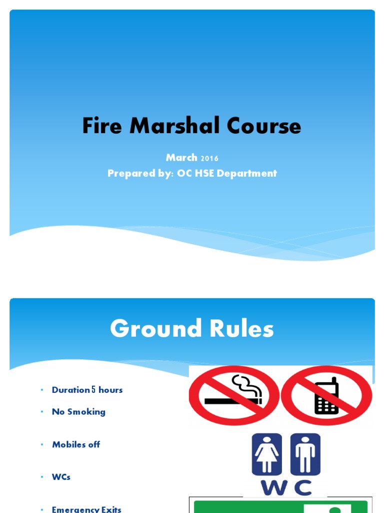 Fire Marshal Course | PDF