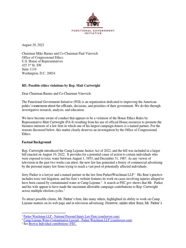 Functional Government Initiative - Matt Cartwright | PDF | United ...