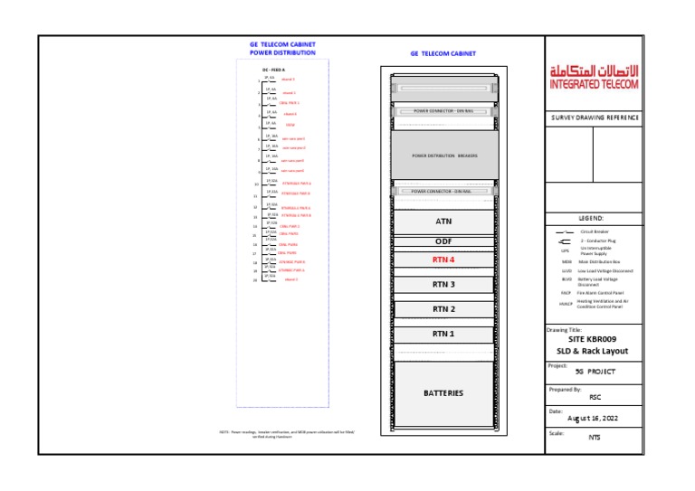 GE Telecom Cabinet Power Distribution Diagram | PDF | Power Supply ...