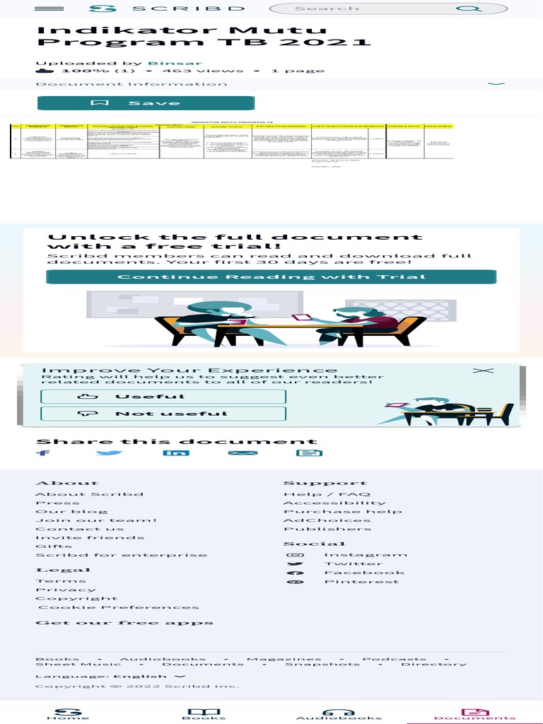 Indikator Mutu Program TB 2021 PDF | PDF | Scribd | Computing