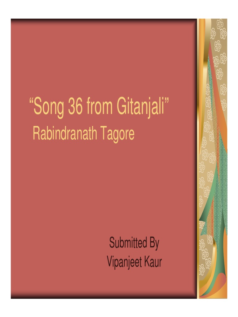 Song 36 From Gitanjali | PDF