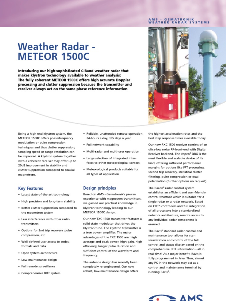 Meteor 1500C | PDF | Antenna (Radio) | Radar