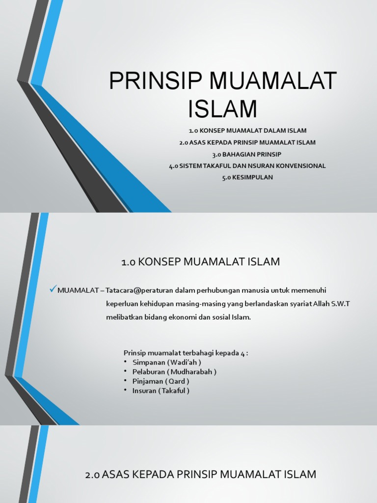Prinsip Muamalat Islam | PDF
