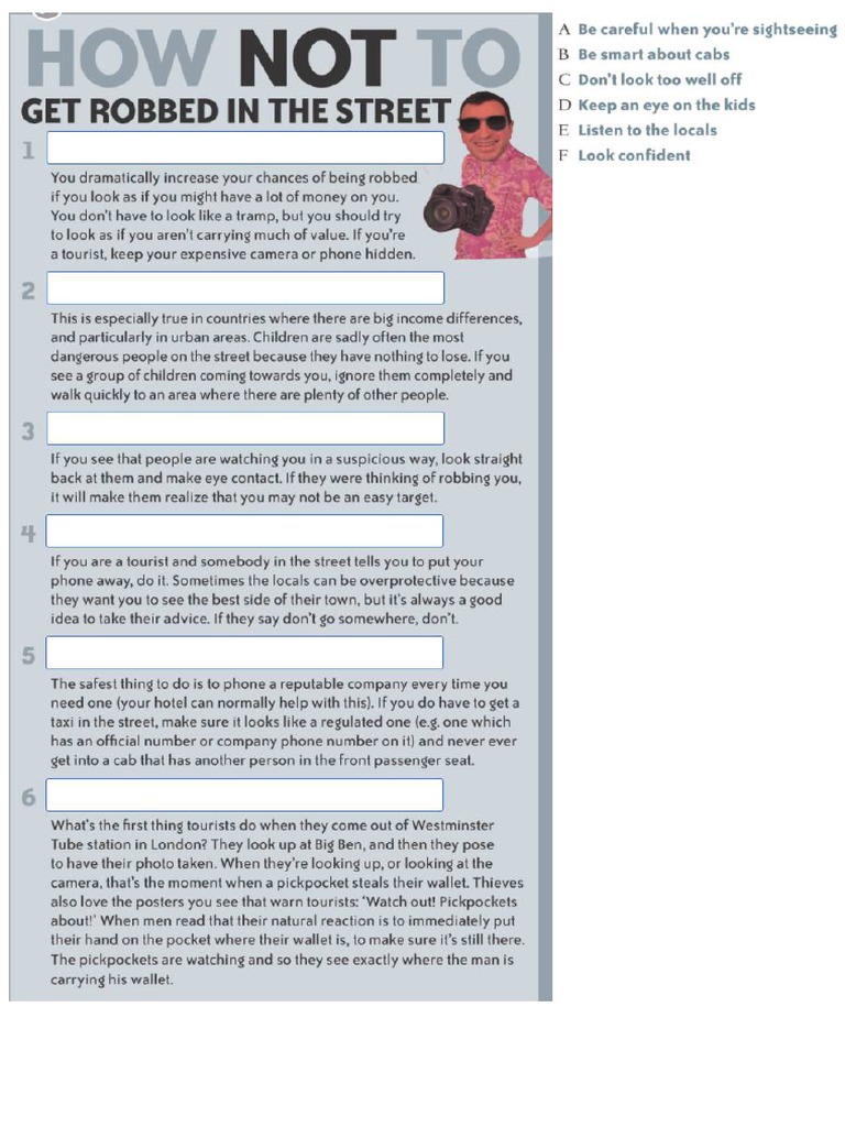 How Not To Get Robbed in The Street | PDF