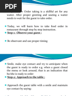Order Taking Procedures in A Restaurant | PDF | Waiting Staff | Hors D ...