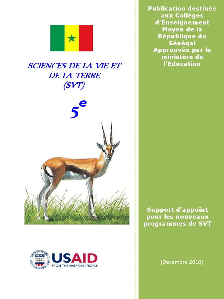 Manuel SVT 5ème : Guide d'Apprentissage | PDF | Pollution de l'eau ...