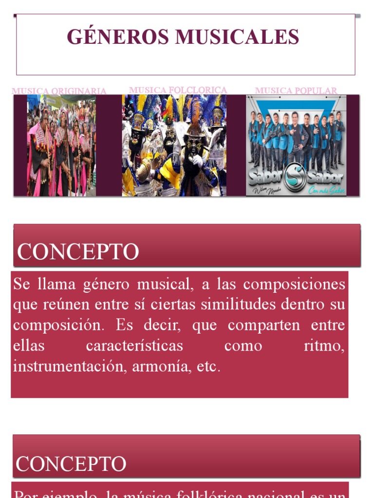 Generos Musicales | PDF | Música folk | Canciones