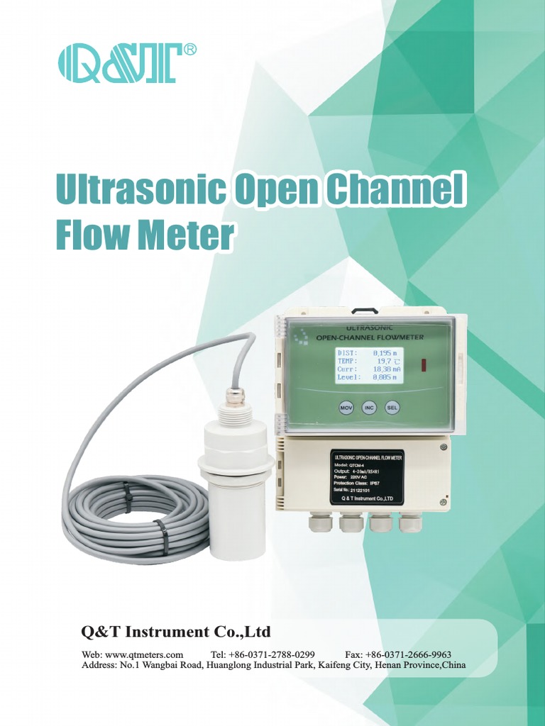Ultrasonic Open Channel Flow Meter Guide | PDF | Flow Measurement ...