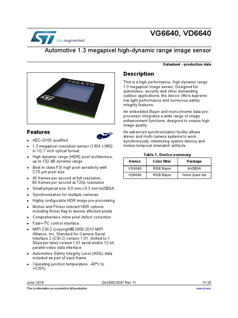 VG 6640 | PDF | Optical Resolution | Image Resolution