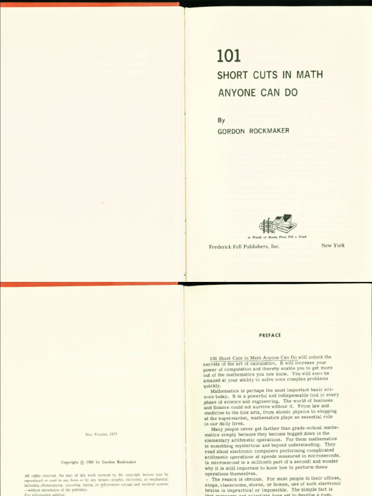 101 Shortcuts in Math | PDF