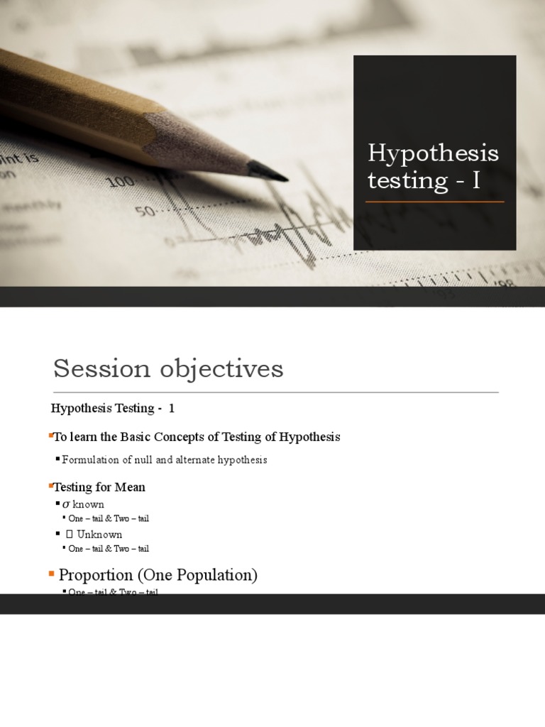 Hypothesis Testing I Pdf Type I And Type Ii Errors Null Hypothesis