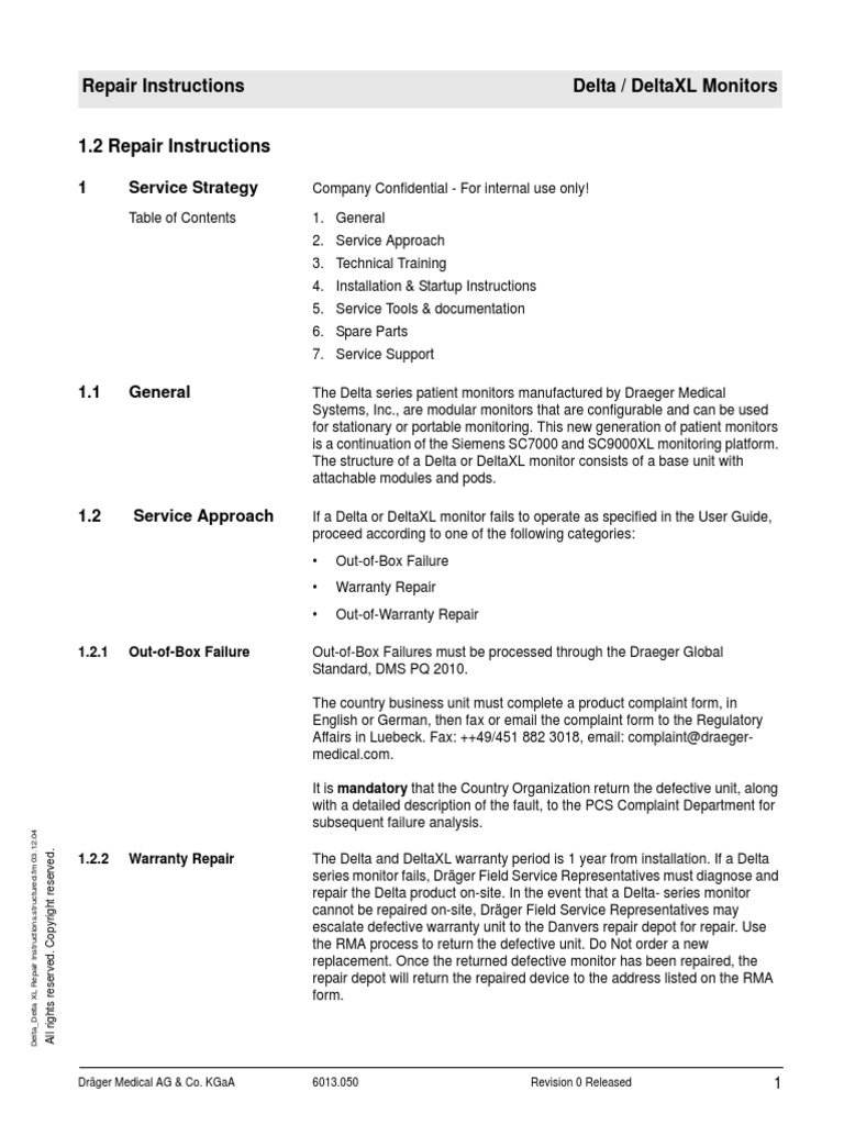 Delta - Delta XL Repair Instructions - Structured | PDF | Calibration ...